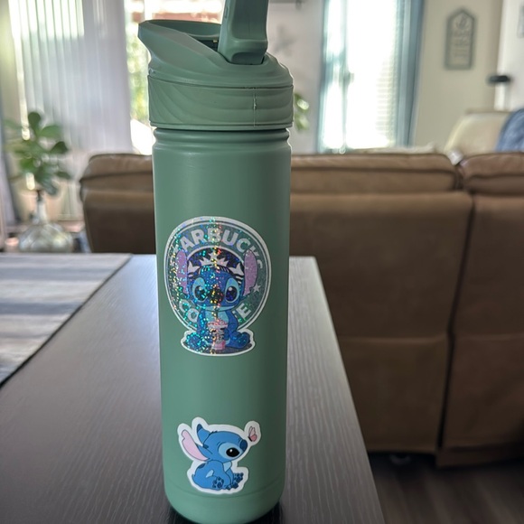 Dining | New Custom Stitch Water Bottle With Straw | Poshmark